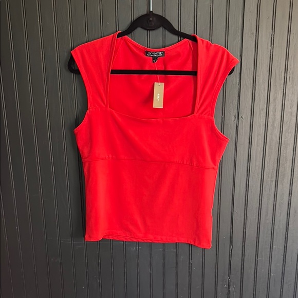 J. Crew | Tops | J Crew Red Fitted Tank Top | Poshmark